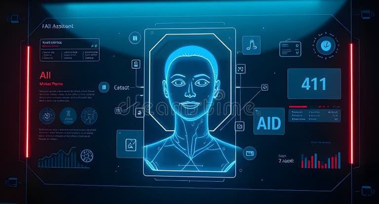 AI-Generated Virtual Assistant Interface – Next-Gen Digital Helper ...