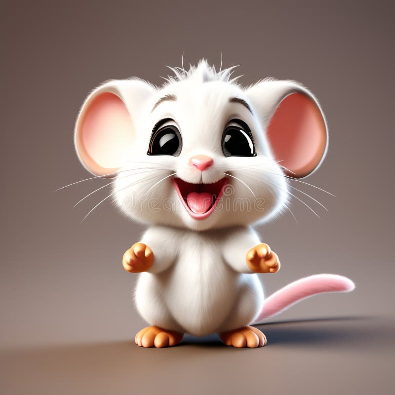 Mouse Magic: Highly Detailed 3D Rendering Stock Illustration ...