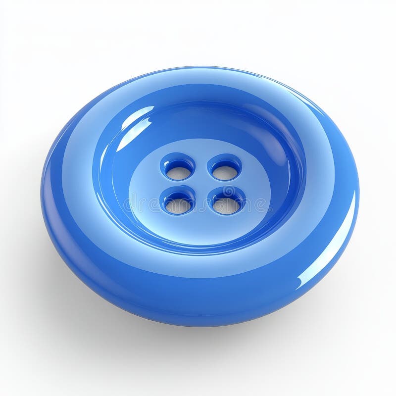 Image Creates a Blue Button Bead, Set Against a Transparent Background ...