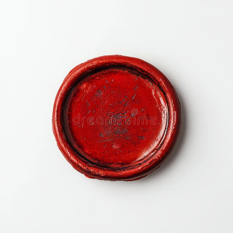 Image Creates a Red Wax Seal or Signet Isolated on a Clear Background ...