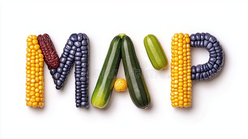 March Typography: Fruits and Vegetables in Ginger, Lemon, Zucchini ...