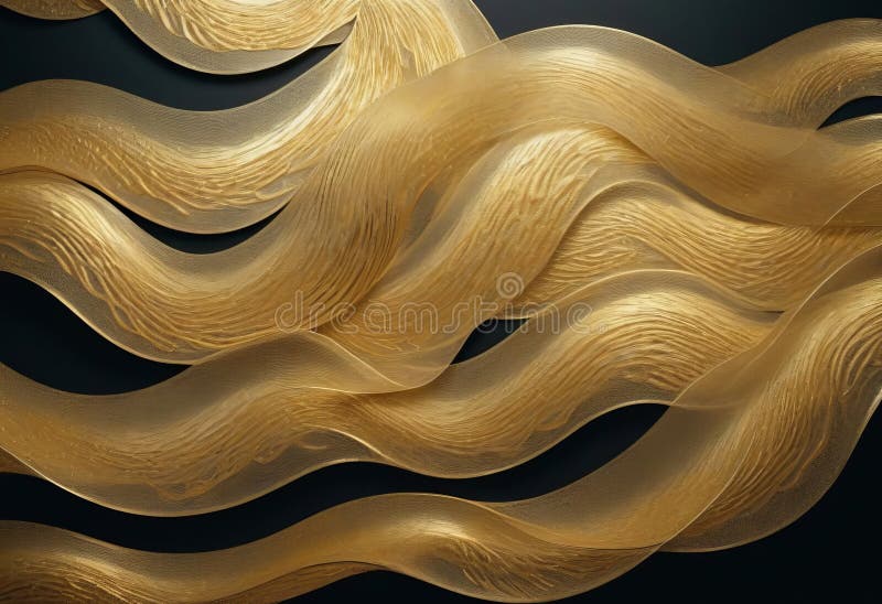 Image of Creative Glittering Gold Wave Curvy Line Design Elements Stock ...