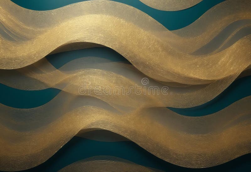 Image of Creative Glittering Gold Wave Curvy Line Design Elements Stock ...