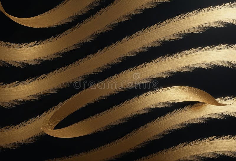 Image of Creative Glittering Gold Wave Curvy Line Design Elements Stock ...