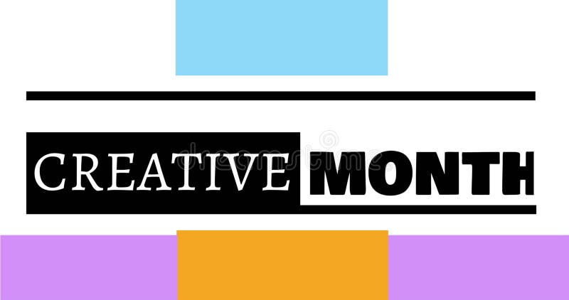 Image of Creative Month Text Over Colourful Squares Stock Illustration ...
