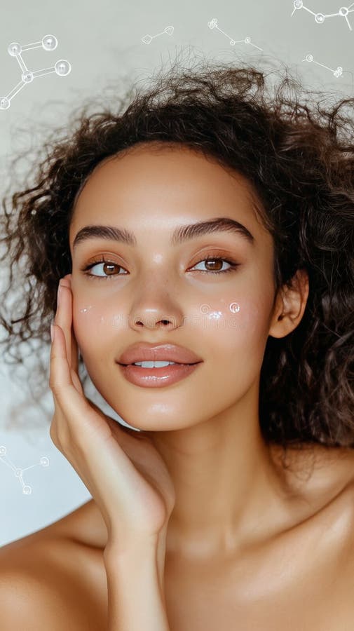 Conceptual Beauty with Molecular Structures Stock Image - Image of ...