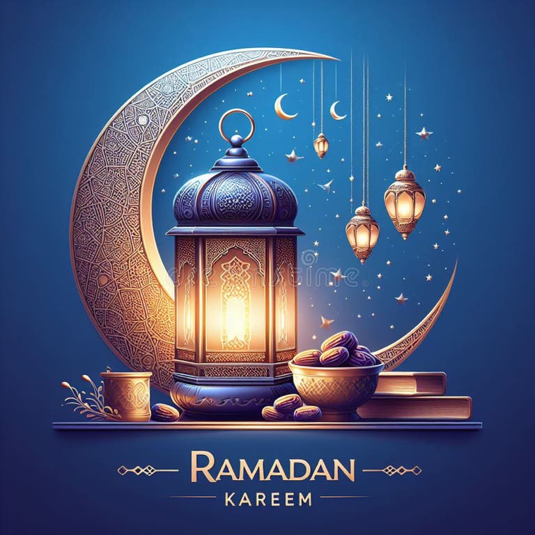 An Image of a Crescent and a Lantern Representing the Holy Month of ...