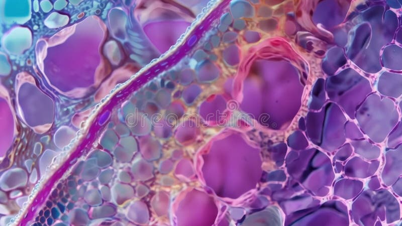 An Image of a Cross Section of a Mouse Lung Tissue Showing a Complex ...