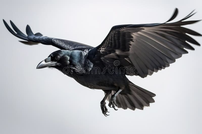 Image of a Crow Flying in the Forest, Bird, Wildlife Animals ...