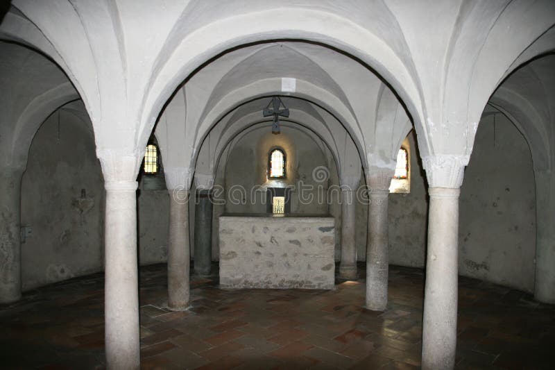 Interior of the Crypt with the Ossuary Inside Stock Image - Image of ...