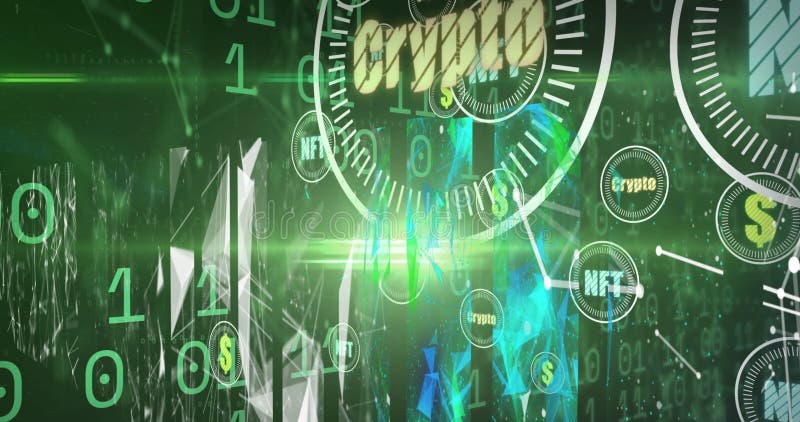 Image of Binary Coding and Globe on Black Background Stock Image ...