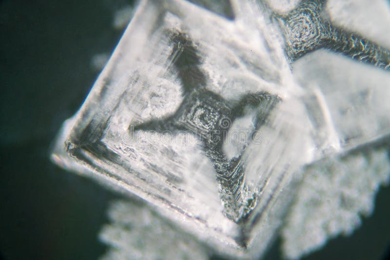 Image of Crystals with Magnification in a Microscope Stock Image ...