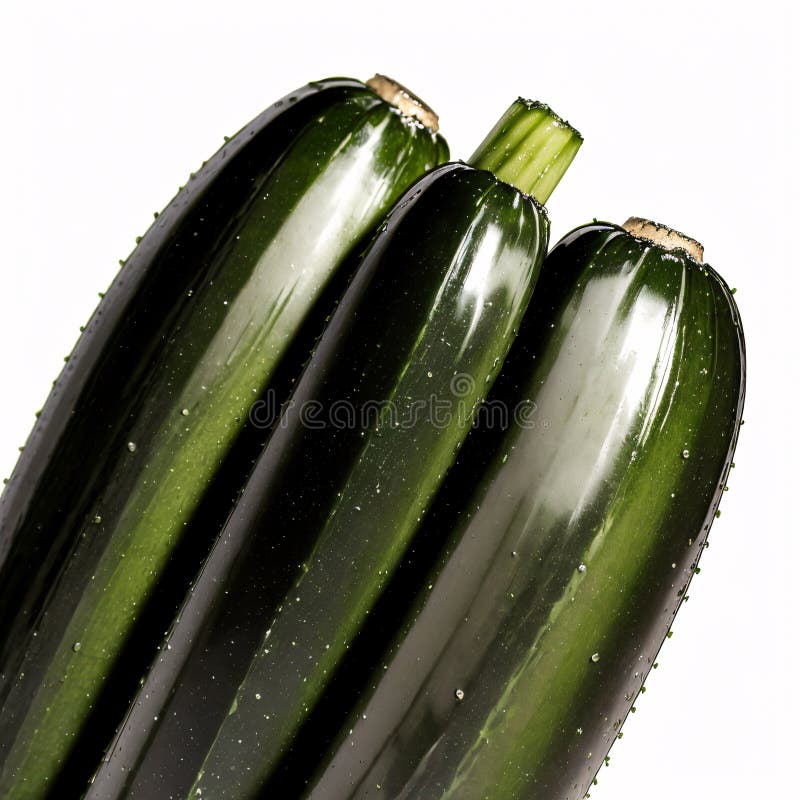 Cucumber Group is Isolated on a White Background. Stock Illustration ...