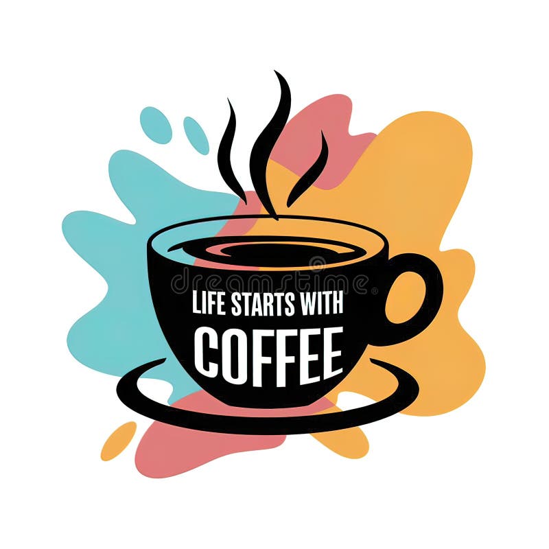 Image of a Cup of Coffee on an Abstract Background, Abstract Art ...