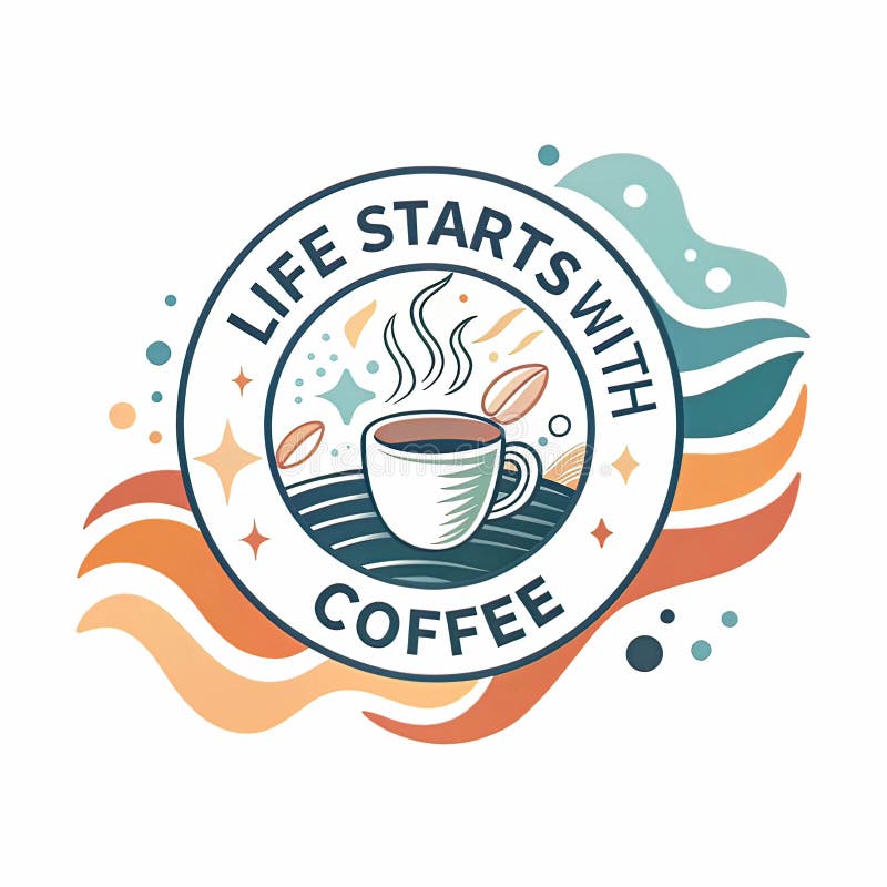 Image of a Cup of Coffee on an Abstract Background, Abstract Art ...