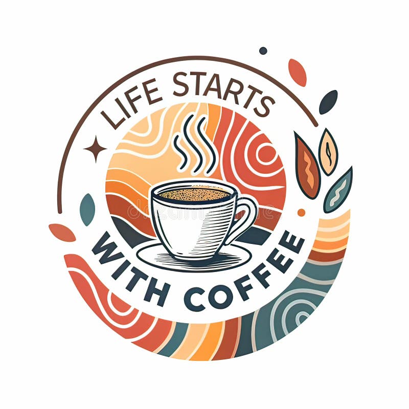 Image of a Cup of Coffee on an Abstract Background, Abstract Art ...