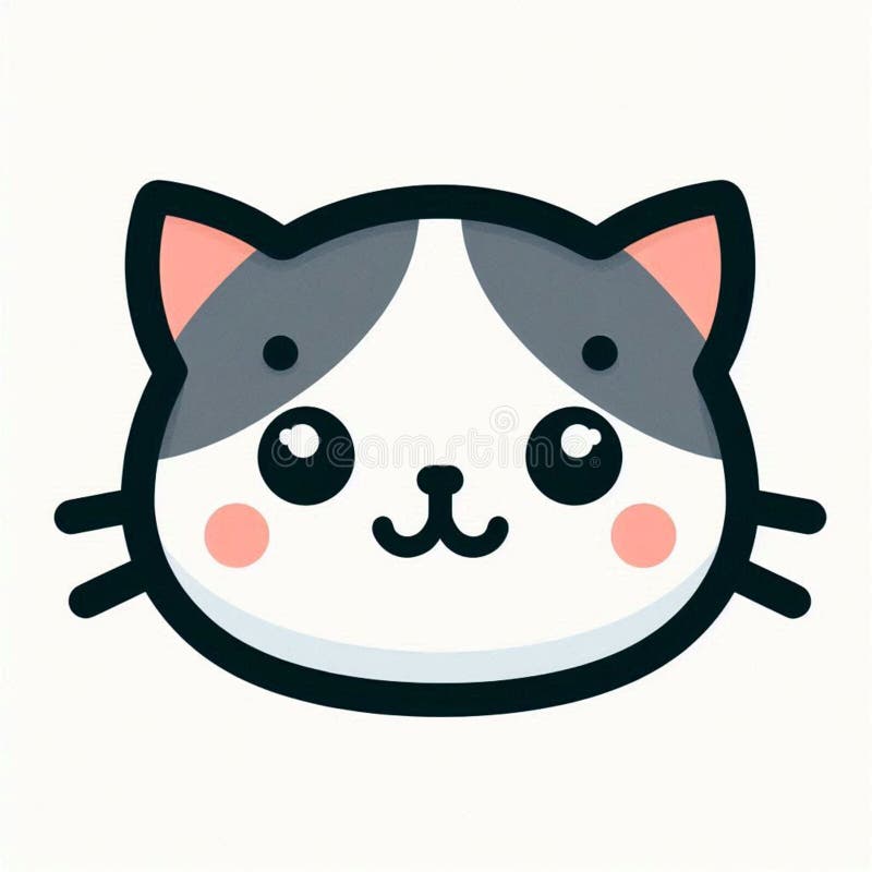 Image of cute cat head stock illustration. Illustration of head - 328086200