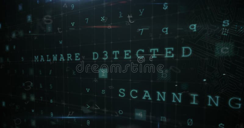 Image of Cyber Attack Warning Text on Black Background Stock ...