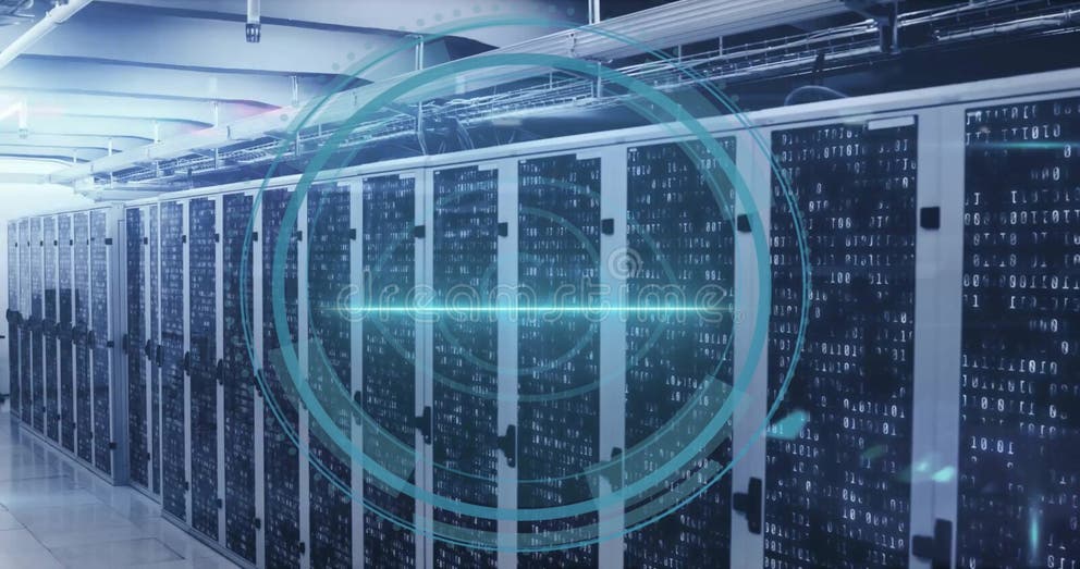 Image of Cyber Security Text and Biometric Scanner Processing Eye Over ...