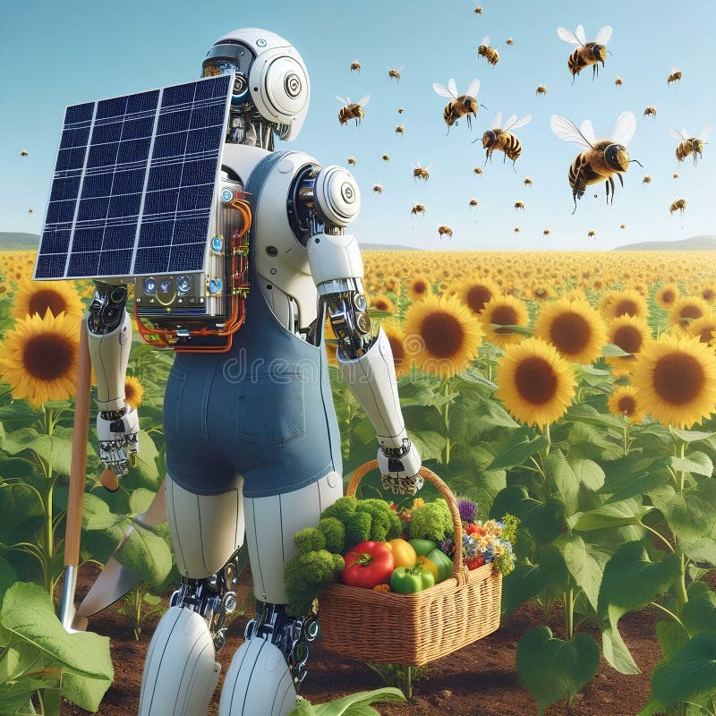 Image of Cybertechnology Helping in Agriculture Stock Illustration ...