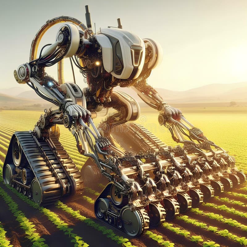Image of Cybertechnology Helping in Agriculture Stock Illustration ...