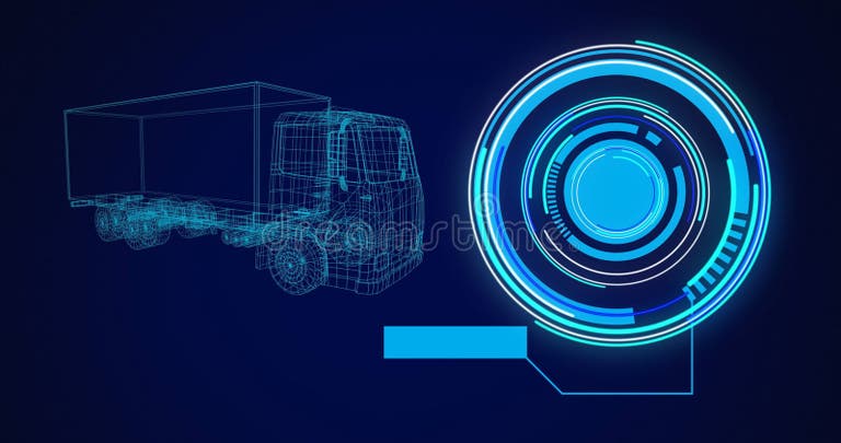 Image of 3d Car Drawing, Scope Scanning and Data Processing Stock ...
