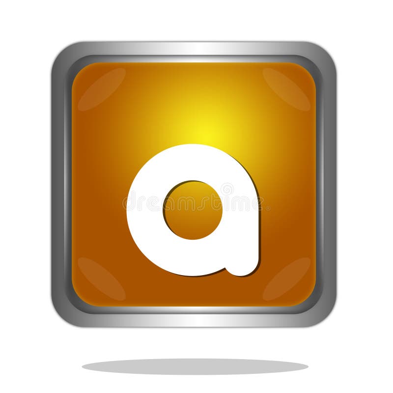 Image of 3D Illustration that Reads the Alphabet a in a Rectangle ...