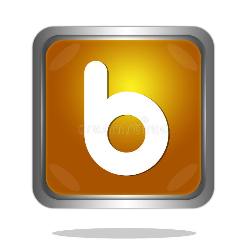 Image of 3D Illustration that Reads the Alphabet B in a Rectangle ...