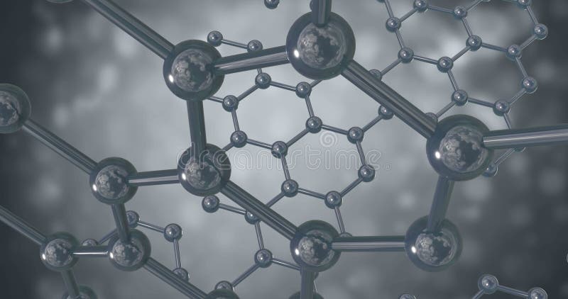 Image of 3d Micro of Molecules on Grey Background Stock Illustration ...