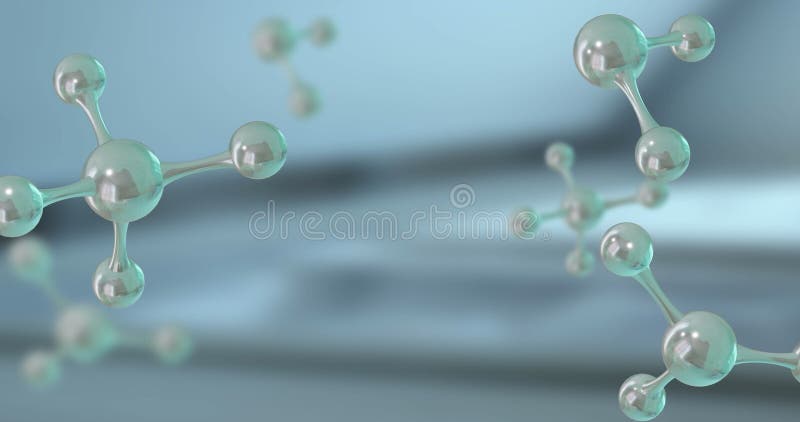 Image of 3d Micro of Molecules on Grey Background Stock Illustration ...