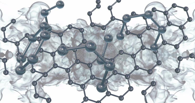 Image of 3d Micro of Molecules on Grey Background Stock Illustration ...