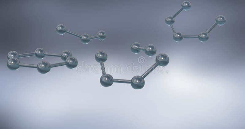 Image of 3d Micro of Molecules on Grey Background Stock Illustration ...