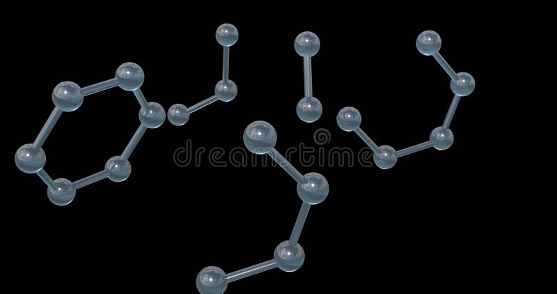 Image of 3d Micro of Network of Molecules on Black Background Stock ...