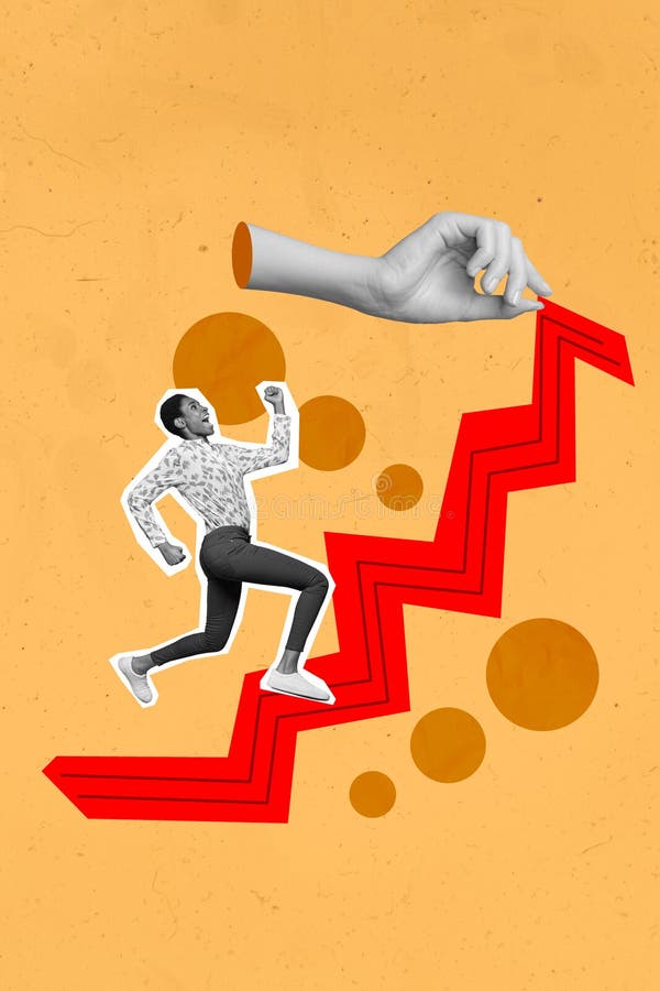 Image 3d Picture Collage Poster of Hardworking Persistent Girl Running ...