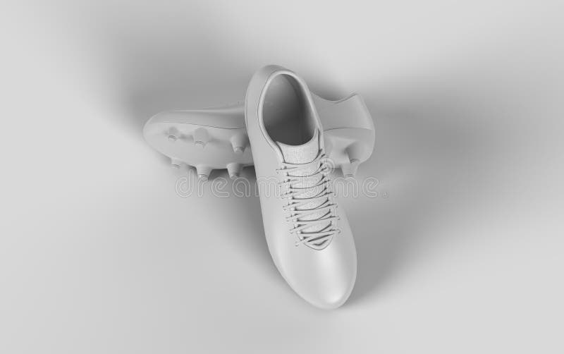 Two White Boots on the White Backdrop, Top View Stock Illustration ...