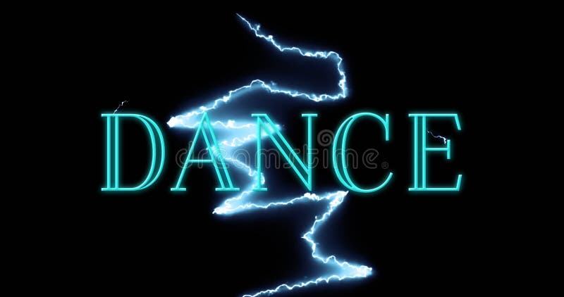Image of Dance Text Over Lightnings on Black Background Stock ...