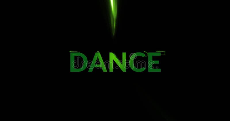 Image of Dance Text Over Neon Light Trails on Black Background Stock ...
