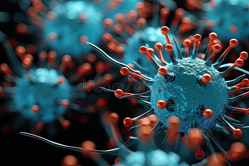 An Image of a Dangerous Highly Contagious Virus Stock Illustration ...