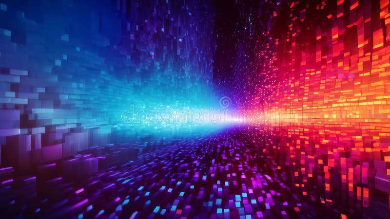 An Image of a Dark Room with an Assortment of Many Cubes Spread Out on ...