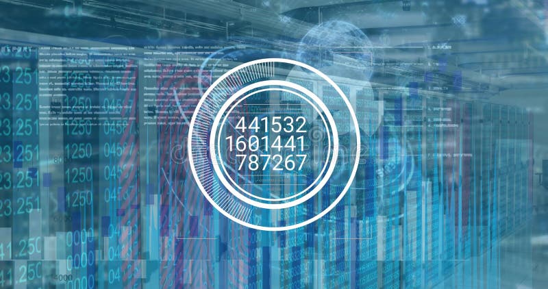Image of Data Processing and Binary Coding Over Blue Eye Stock Photo - Image of interface ...