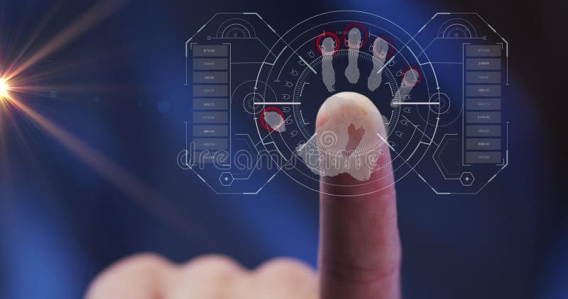 Image of Data Processing and Biometric Finger Reading Stock ...