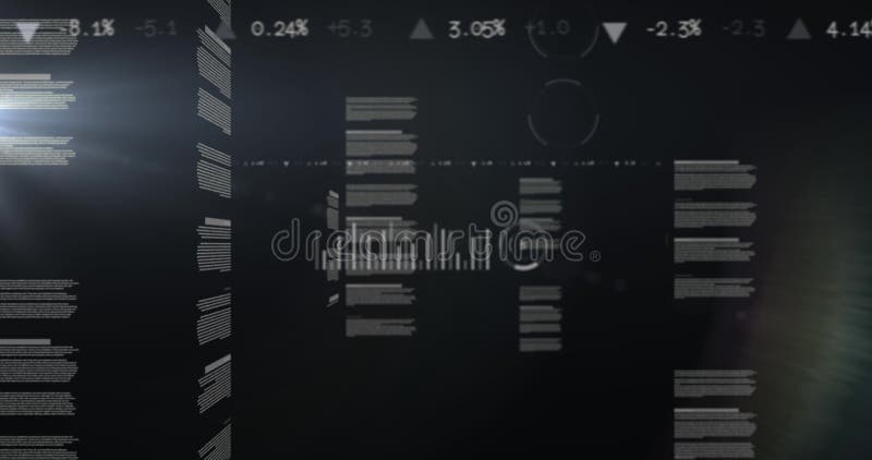 Image of Data Processing on Black Background Stock Image - Image of ...