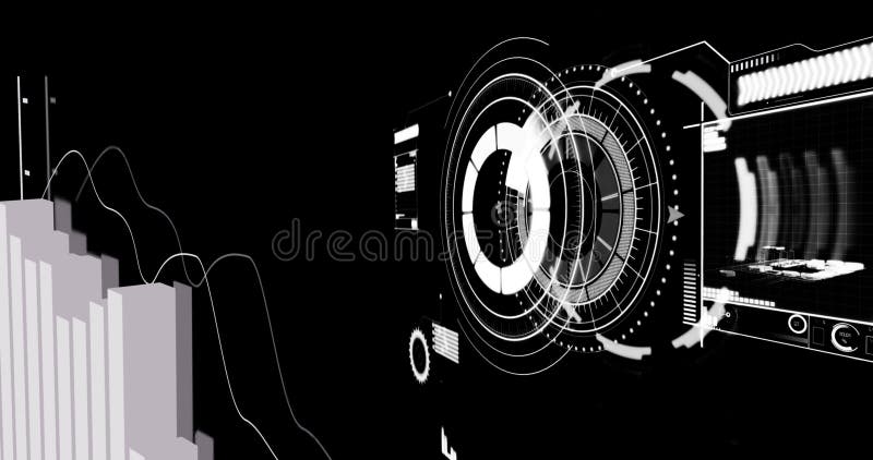 Image of Data Processing on Black Background Stock Image - Image of ...