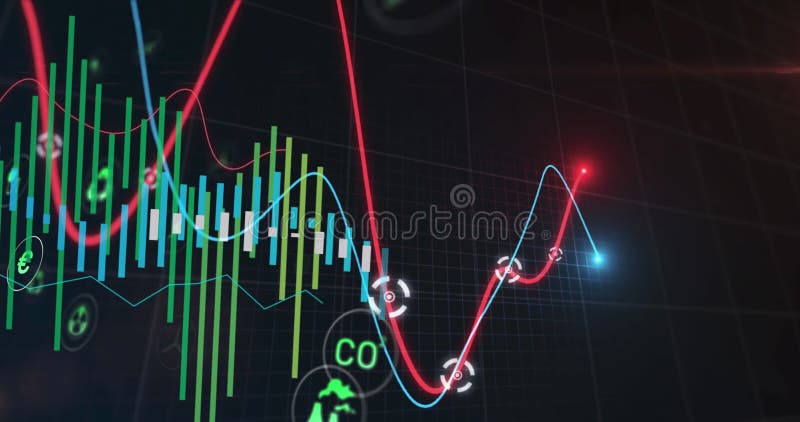 Image of Data Processing on Black Background Stock Image - Image of ...