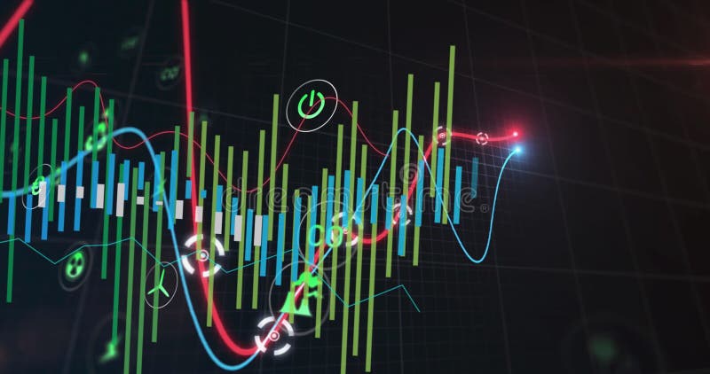 Image of Data Processing on Black Background Stock Photo - Image of ...