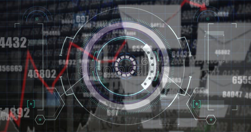 Image of Data Processing on Black Background Stock Image - Image of ...