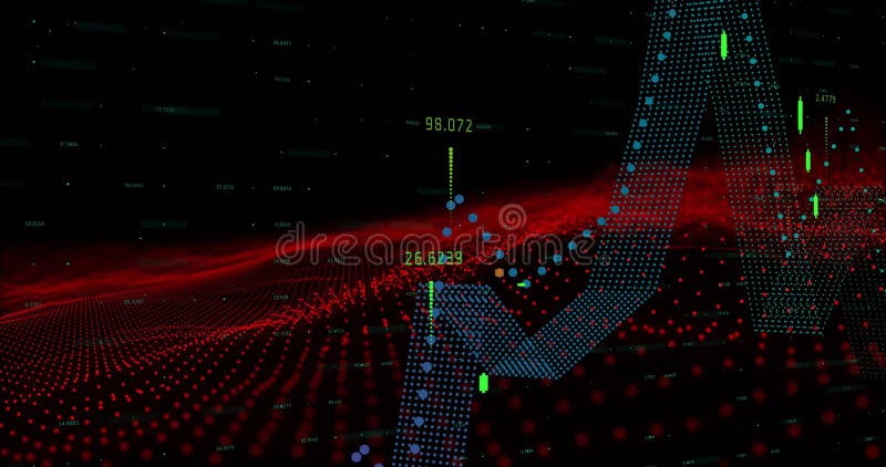 Image of Data Processing on Black Background Stock Image - Image of ...
