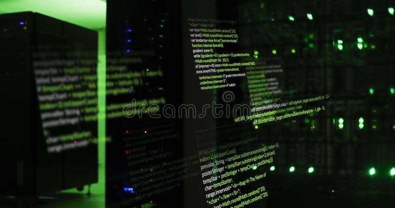 Image of Data Processing on Black Background Stock Image - Image of ...