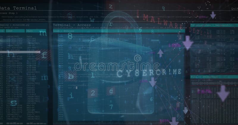 Digital Padlock, Computing System, Cyber Security, Data Network Protection, Stock Photo - Image ...