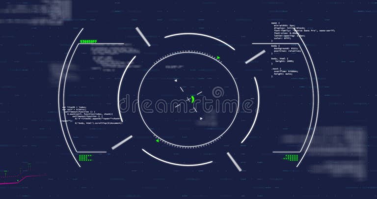 Image of Data Processing and Diagrams Over Scope Scanning Stock ...